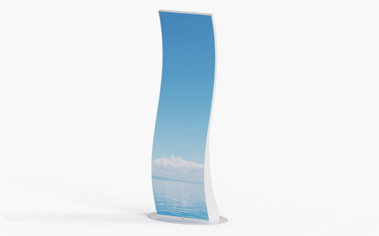55 Inch Flexible OLED Curved Small Advertising Digital Signage Display ...